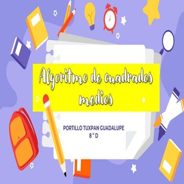 Algoritmo de cuadrados medios ingeniería industrial | PPTX | Technology & Computing