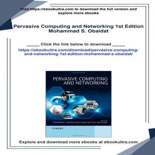 Pervasive Computing and Networking 1st Edition Mohammad S. Obaidat | PDF