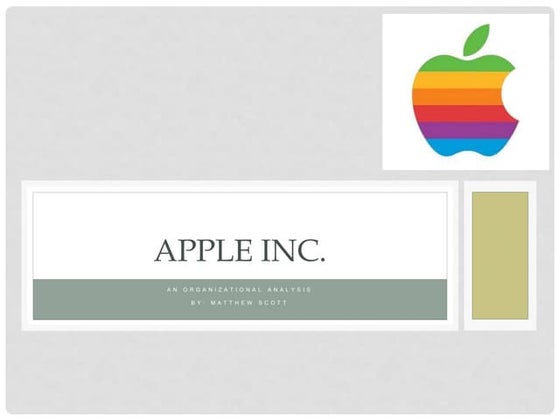 Organizational Structure Analysis Apple Inc. | PPT
