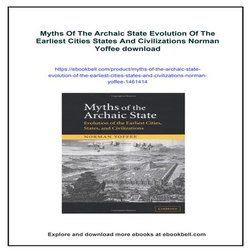 Myths Of The Archaic State Evolution Of The Earliest Cities States And ...