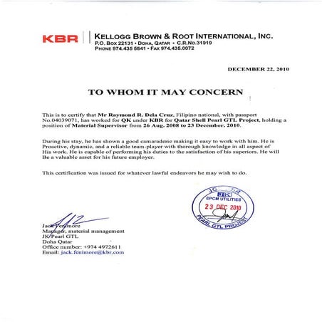 kbr certificate | PDF