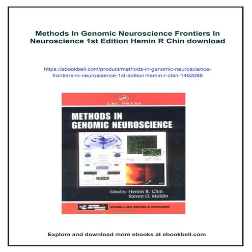 Methods In Genomic Neuroscience Frontiers In Neuroscience 1st Edition Hemin R Chin | PDF