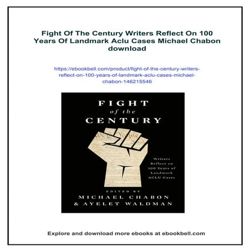 Fight Of The Century Writers Reflect On 100 Years Of Landmark Aclu ...