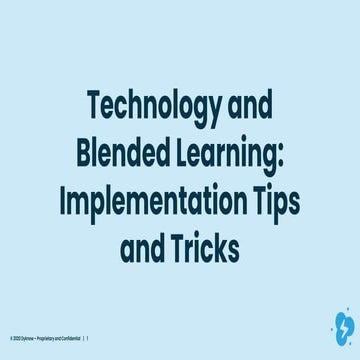 Technology And Blended Learning Implementation Tips And Tricks Ppt
