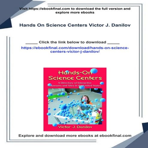Instant Download Hands On Science Centers Victor J. Danilov PDF All Chapters | PDF
