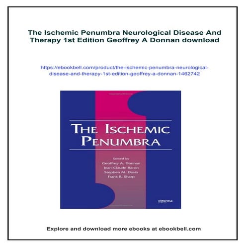 The Ischemic Penumbra Neurological Disease And Therapy 1st Edition ...