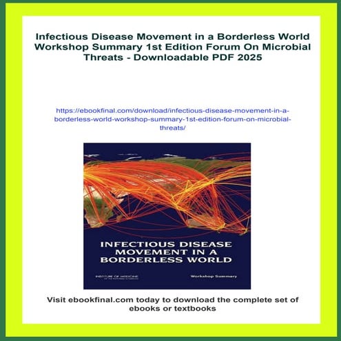 Infectious Disease Movement in a Borderless World Workshop Summary 1st Edition Forum On ...