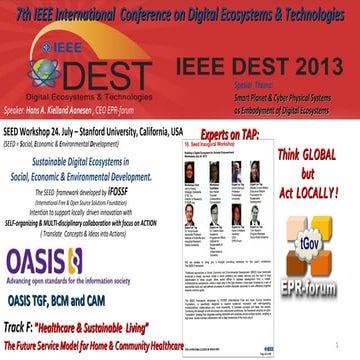 OASIS IEEE-DEST 2013 tGov presentation | PPT
