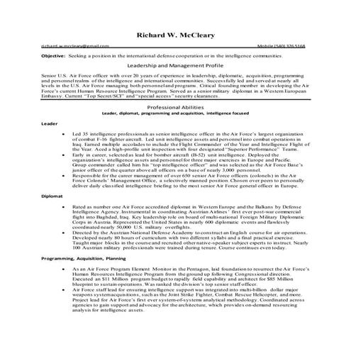 McCleary Richard Resume 2015 | DOCX