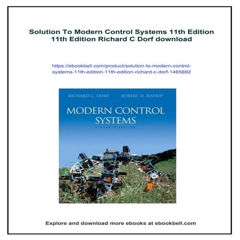 Solution To Modern Control Systems 11th Edition 11th Edition Richard C ...