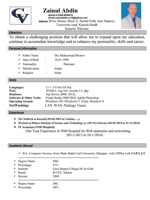 JAHANZAIB CV | DOCX