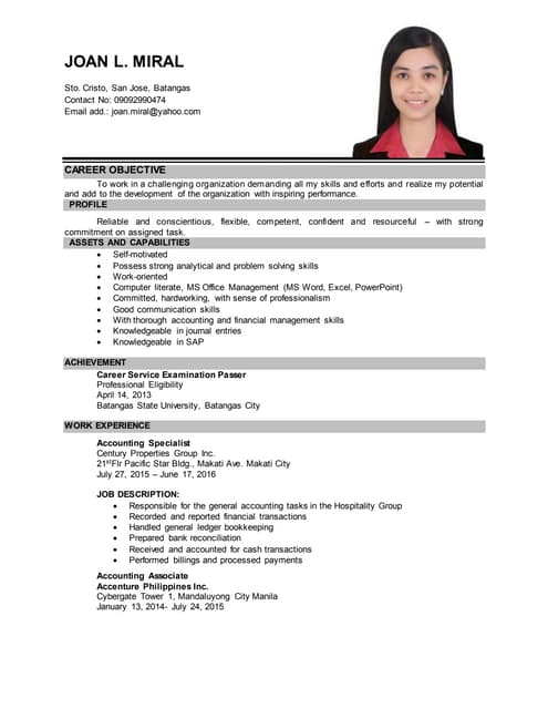 MPManzon Resume(rev) (2) | DOC | Business Accounting & Finance | Business