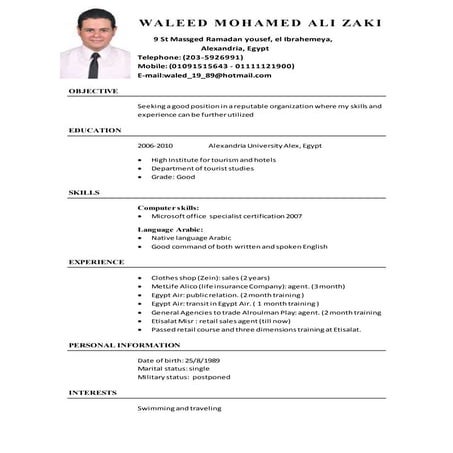 WALEED MOHAMED ALI ZAKI ( CV ) | PDF