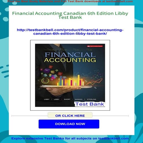 Financial Accounting Canadian 6th Edition Libby Test Bank | PDF