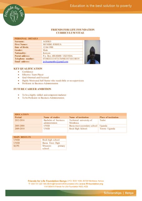 CV - Bongani Khumalo | PDF