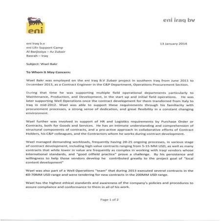 Reference Letter | PDF