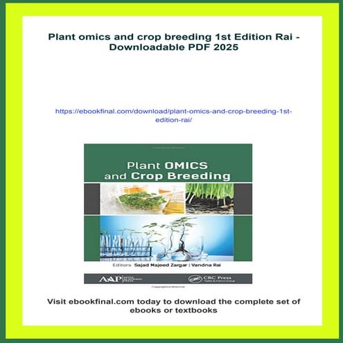 Plant omics and crop breeding 1st Edition Rai | PDF
