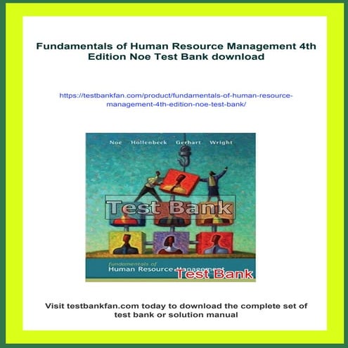 Fundamentals of Human Resource Management 4th Edition Noe Test Bank | PDF