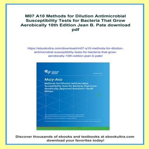 M07 A10 Methods for Dilution Antimicrobial Susceptibility Tests for ...