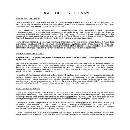 Davids CV internet | DOC