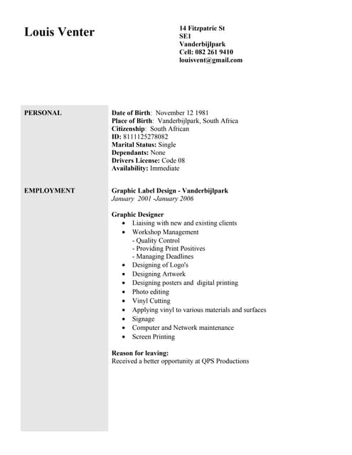 Louis Venter presentations