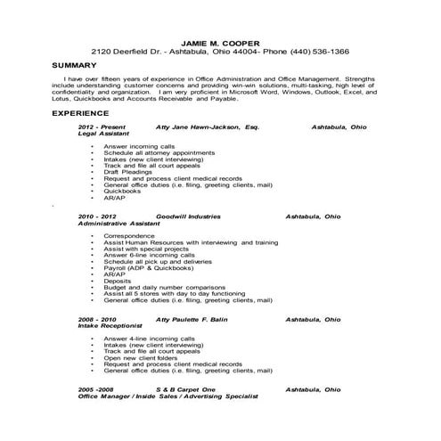 jamie resume Vegas | DOCX