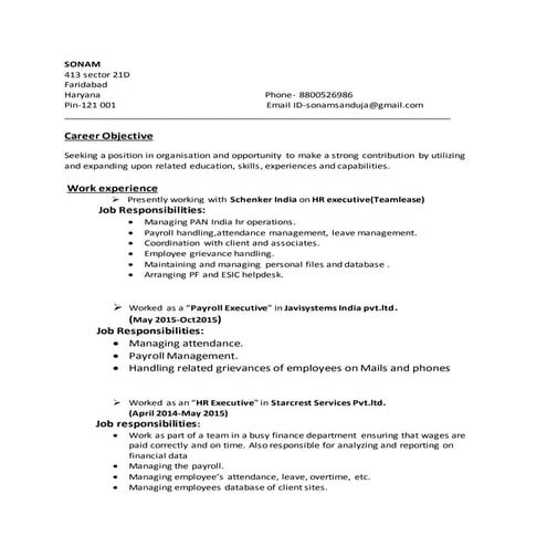 Resume | DOCX | Human Resources | Business