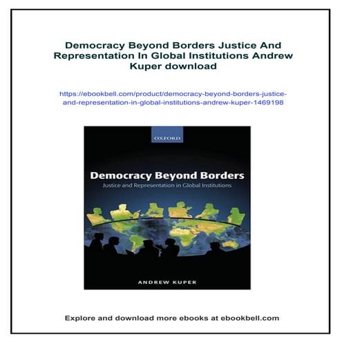 Democracy Beyond Borders Justice And Representation In Global ...