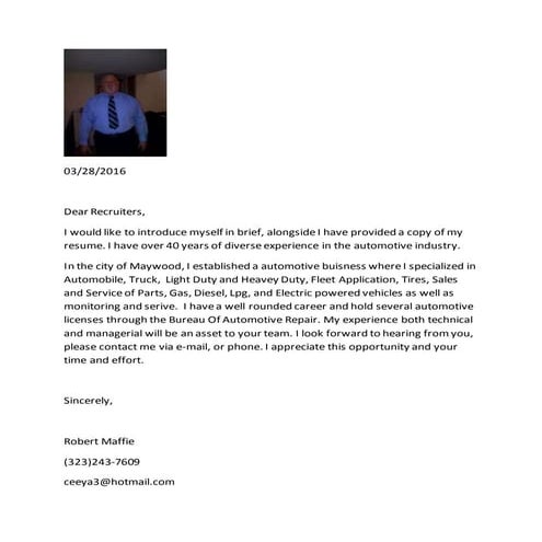 Marcs cover letter | PDF