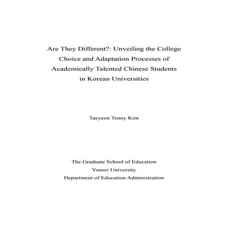 Education Administration MA thesis_Taeyeon Tenny Kim | PDF