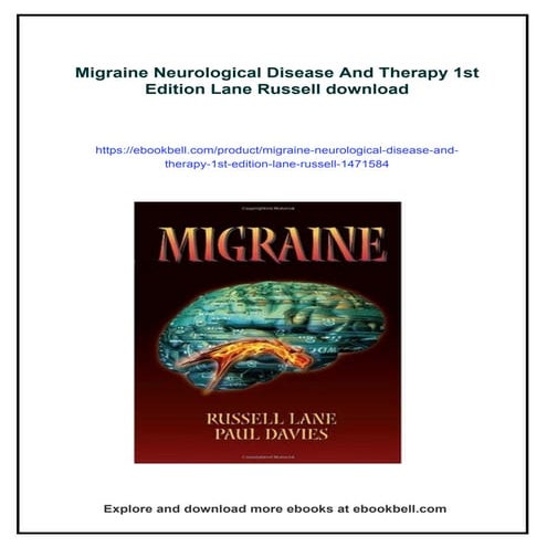 Migraine Neurological Disease And Therapy 1st Edition Lane Russell | PDF