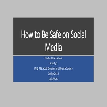 How to Be Safe on Social Media | PPT