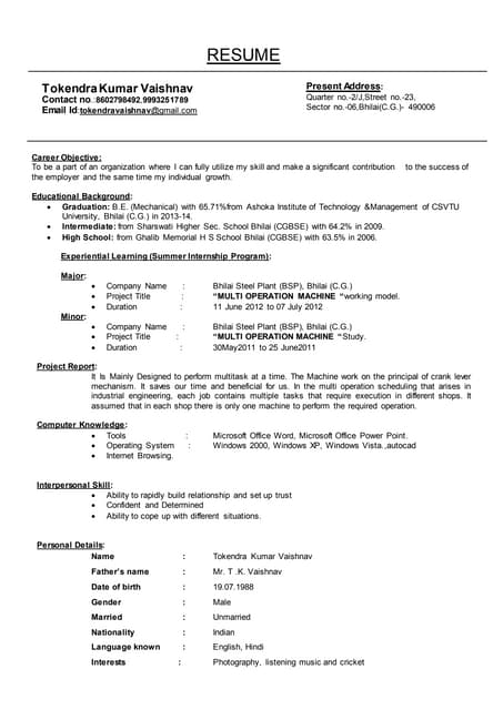 normal resume | DOCX