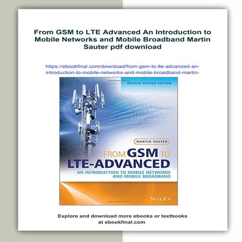 From GSM to LTE Advanced An Introduction to Mobile Networks and Mobile ...