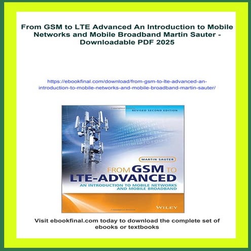 From GSM to LTE Advanced An Introduction to Mobile Networks and Mobile ...