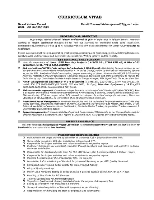 Shiv CV | DOCX | Telecommunications Industry | Industries