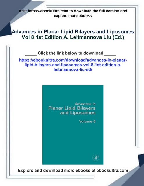 Advances in Artificial Bilayer Lipid Membranes.pdf | Chemistry | Science