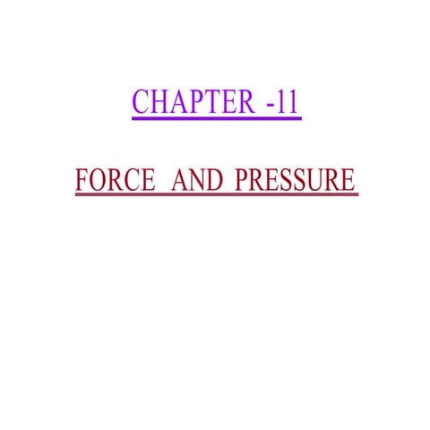 Force & pressure class 8 | PPTX