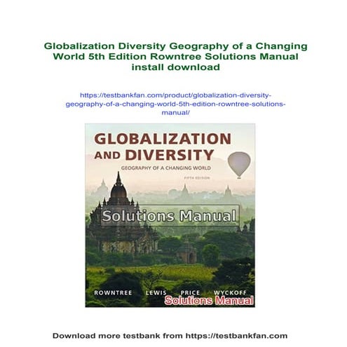 Globalization Diversity Geography of a Changing World 5th Edition ...