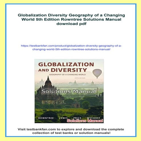 Globalization Diversity Geography of a Changing World 5th Edition ...