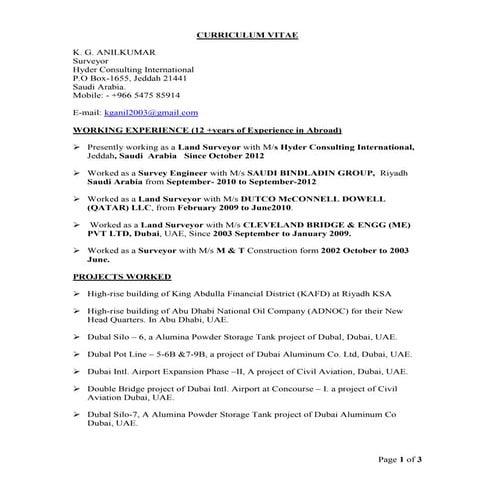 anil CV | PDF