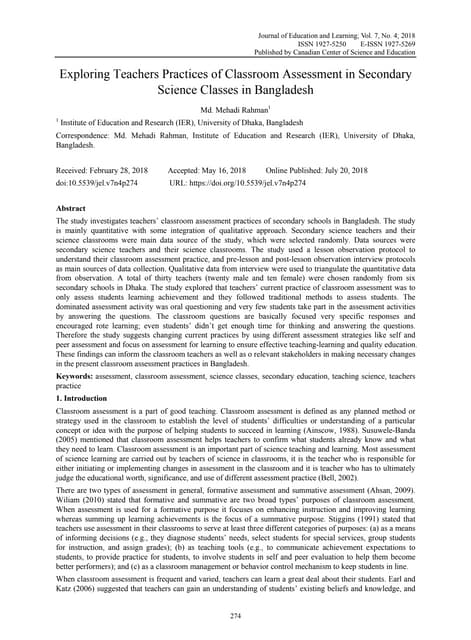 Assessment for, of, and as learning | PPT