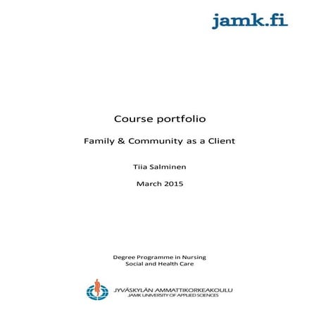 Community- course portfolio | PDF