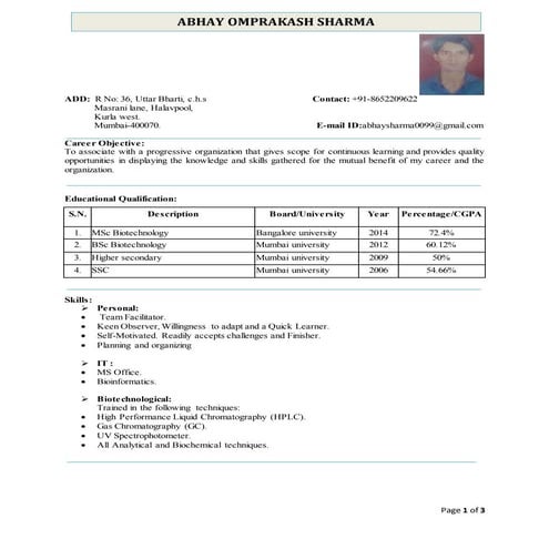 abhay CV | DOCX