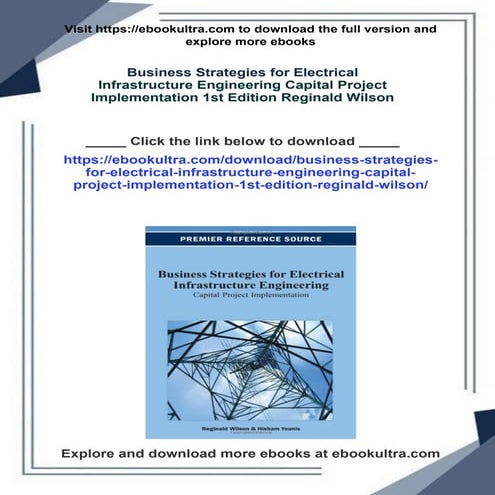 Business Strategies for Electrical Infrastructure Engineering Capital ...