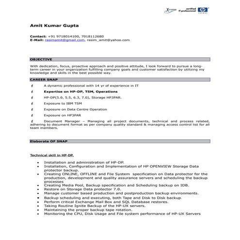 Amit Gupta_updated Resume | DOC