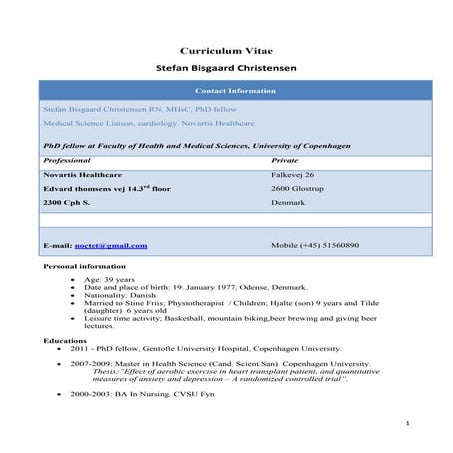 CV. Stefan Christensen | PDF