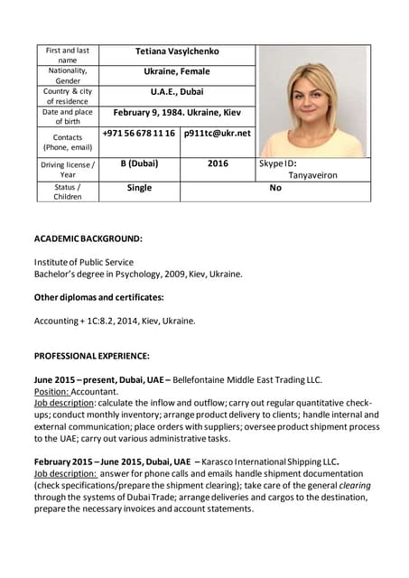 CV Sara Vivarelli | PDF | Business Administration | Business