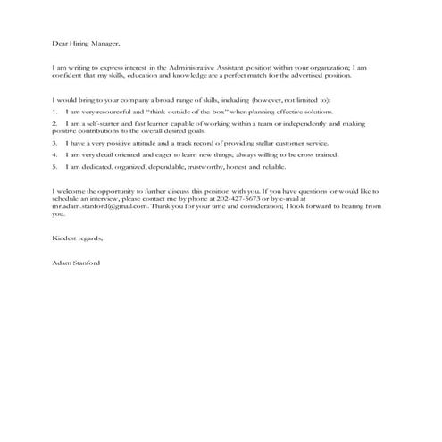 cover letter | PDF