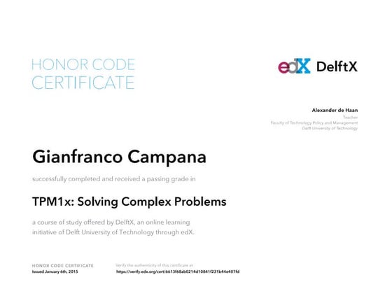 Certificate Solving Complex Problems | PPT
